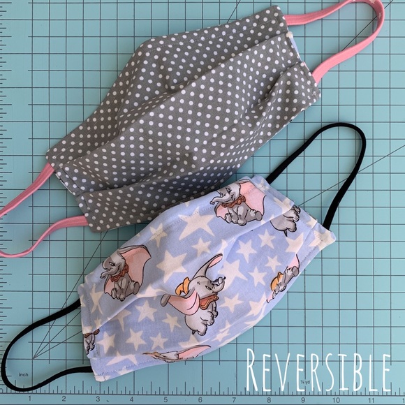 Disney | Accessories | Face Mask Disney Dumbo Custom Made Pleated ...